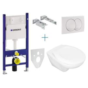 GEBERIT Basic Set DELTA (duofix Delta, súprava sten.kotiev, tlačítko ...